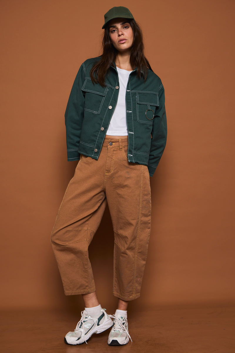 Jeans Rise Barrel ALUMCO camel – Katto jeans