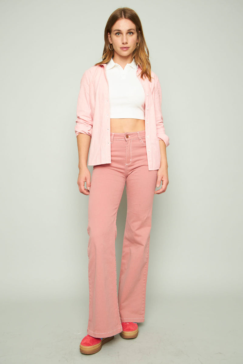 Jeans Flare Lara Rosa – Katto jeans